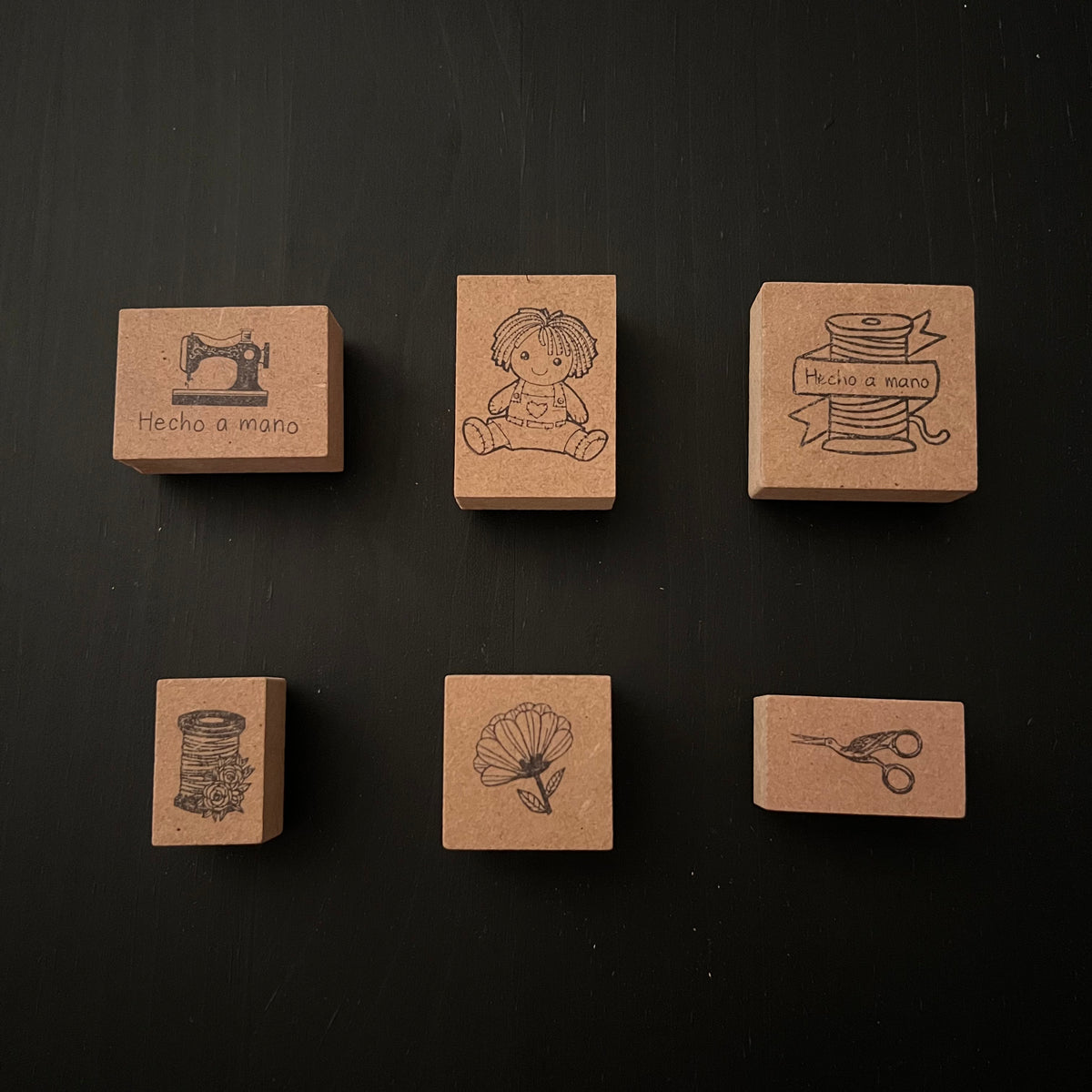 Set 6 timbres - en STOCK 02 – La Timbrería