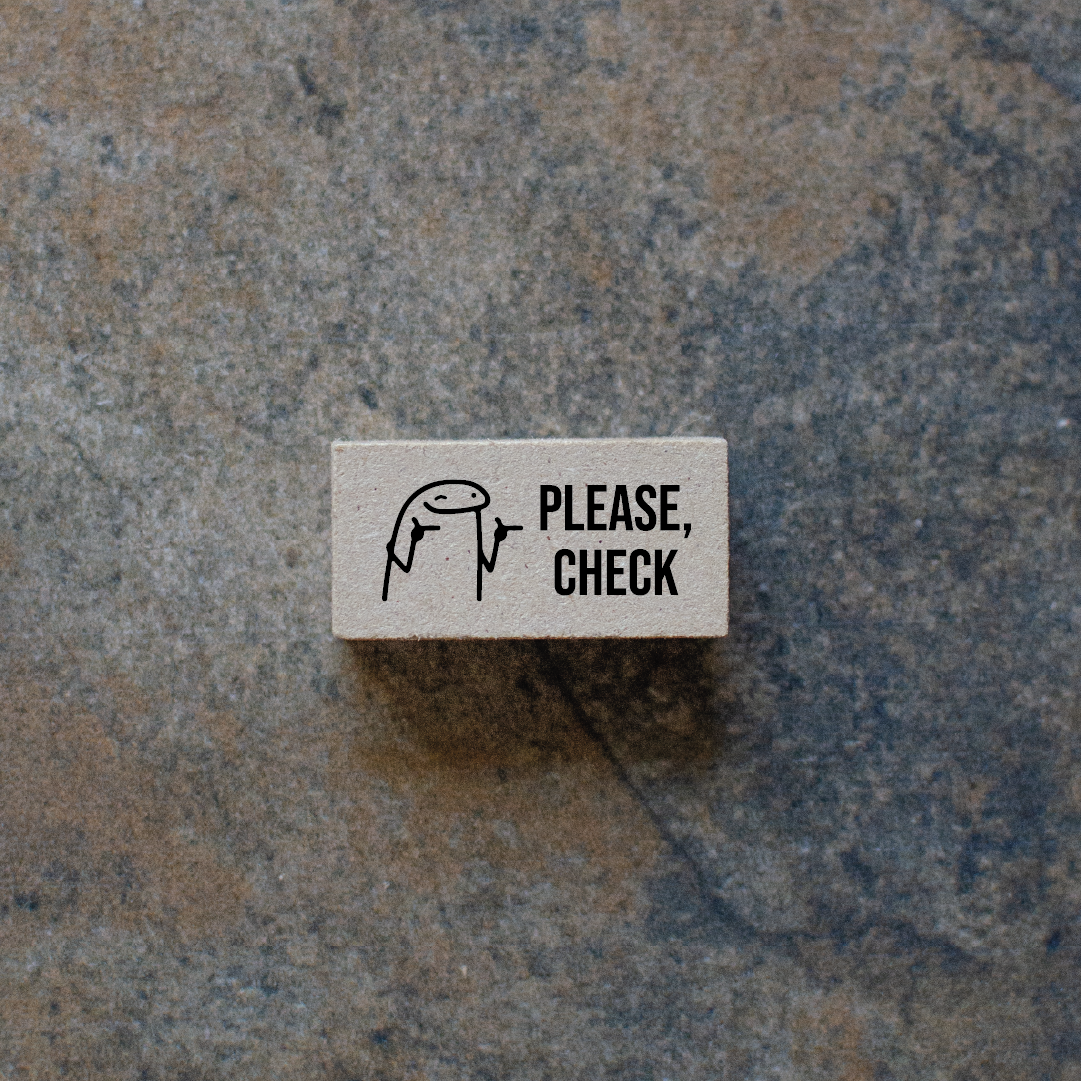 Timbre en Ingles "Flork Please, check" – La Timbrería
